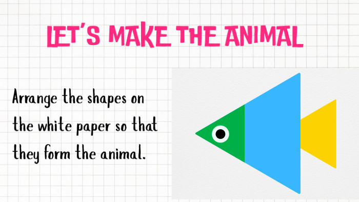 Урок "Shapes into animals"