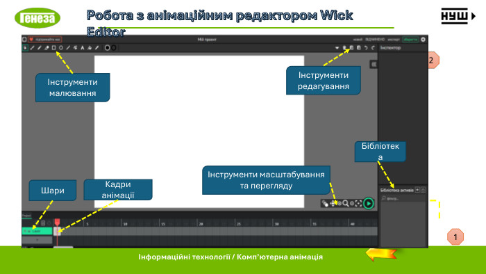 Анімація в редакторі анімацій Wick Editor Виконання навчального проєкту ...