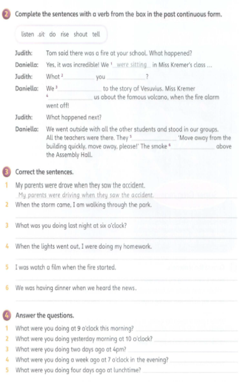 Past Continuous practice