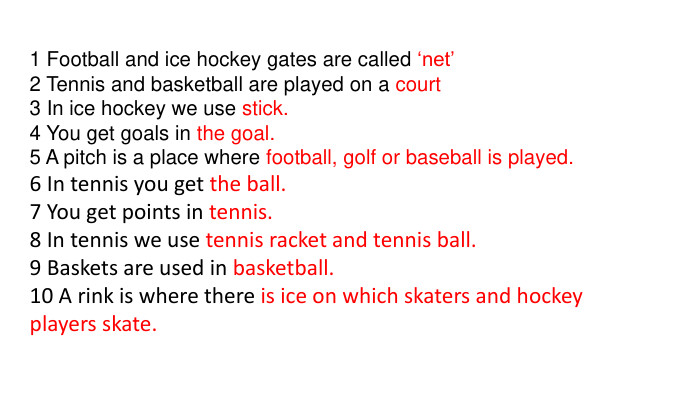 Презентація "The rules in sport"