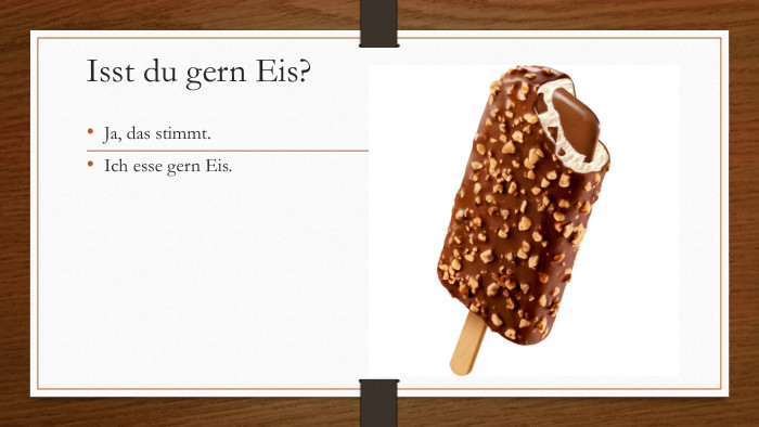 Презентація "Isst/Trinkst du gern?"