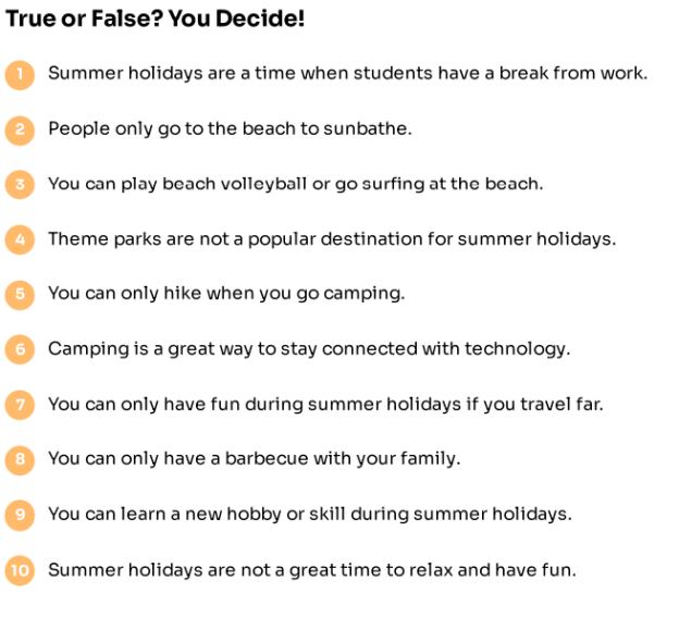 Summer holidays reading