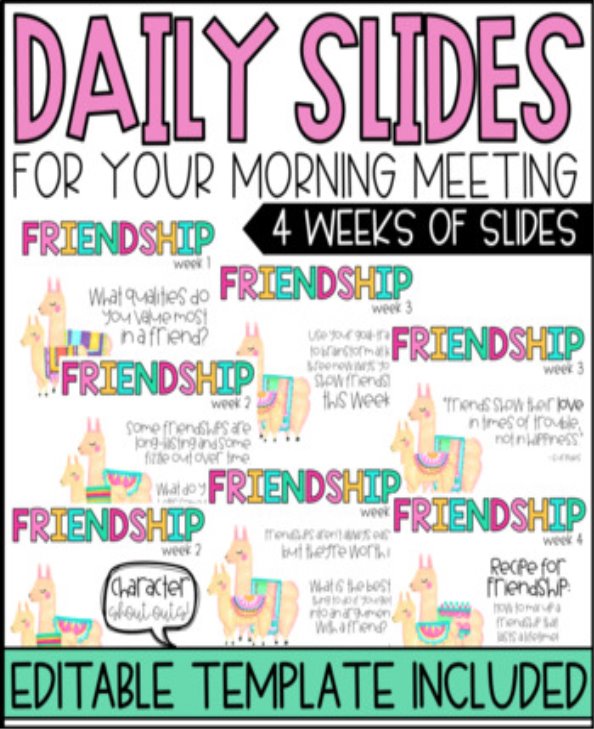 MORNING MEETING IDEAS