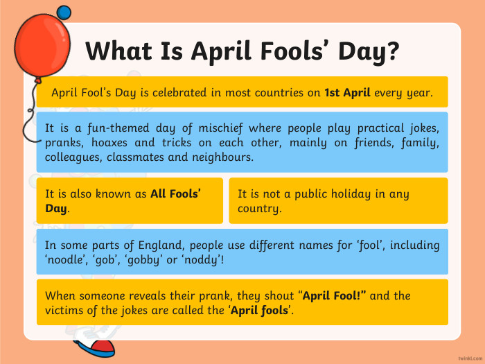 Презентація "April Fools' Day"